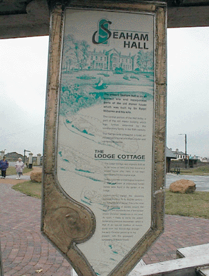 Time Line - Seaham Hall Beach Car Park - Seaham Hall Plaque